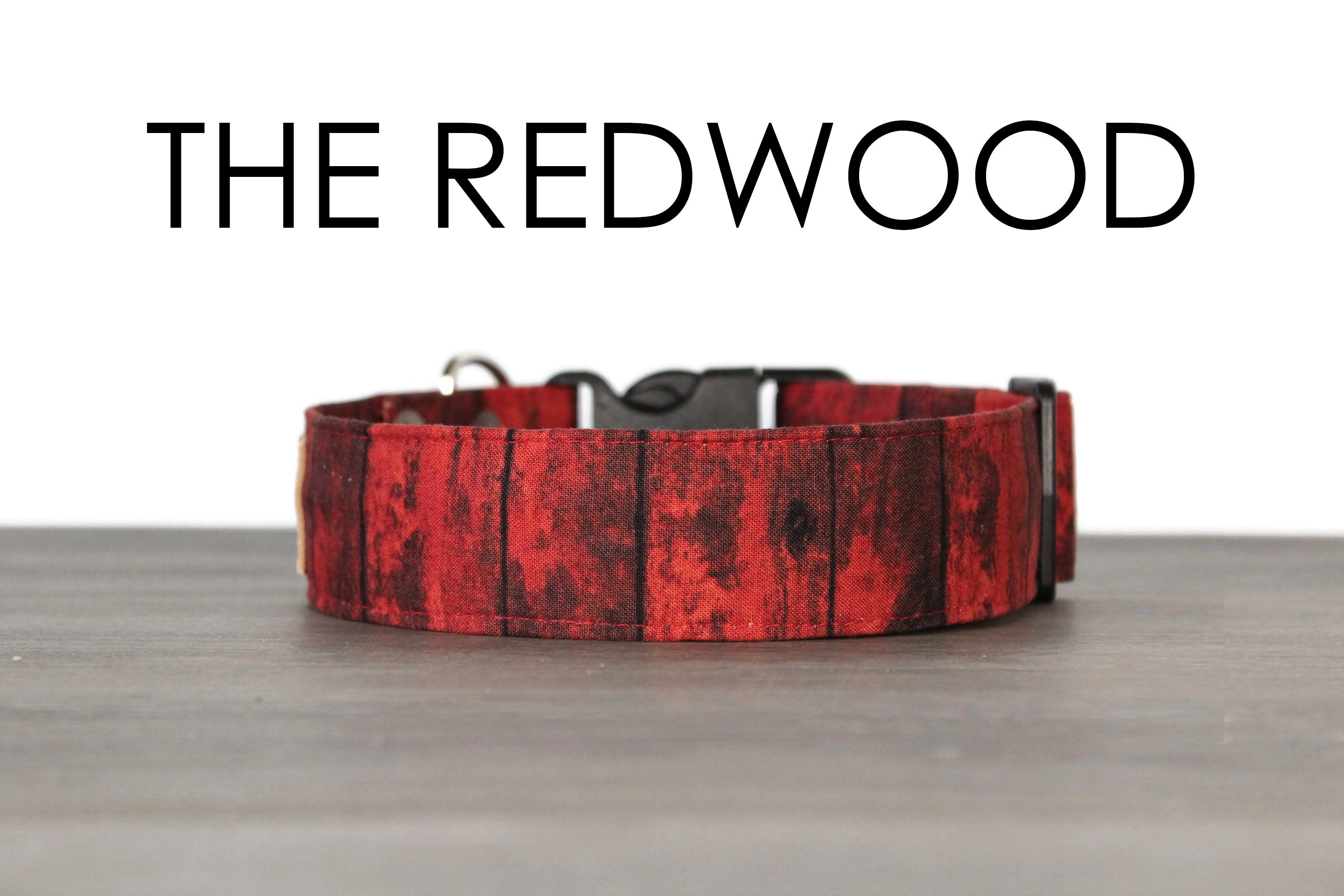 The Redwood - Red barnwood style dog collar – Paper Chasing Collars